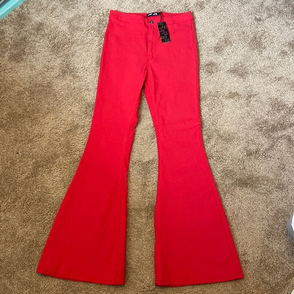 Jeans | Red Bell Bottom Jeans | Poshmark
